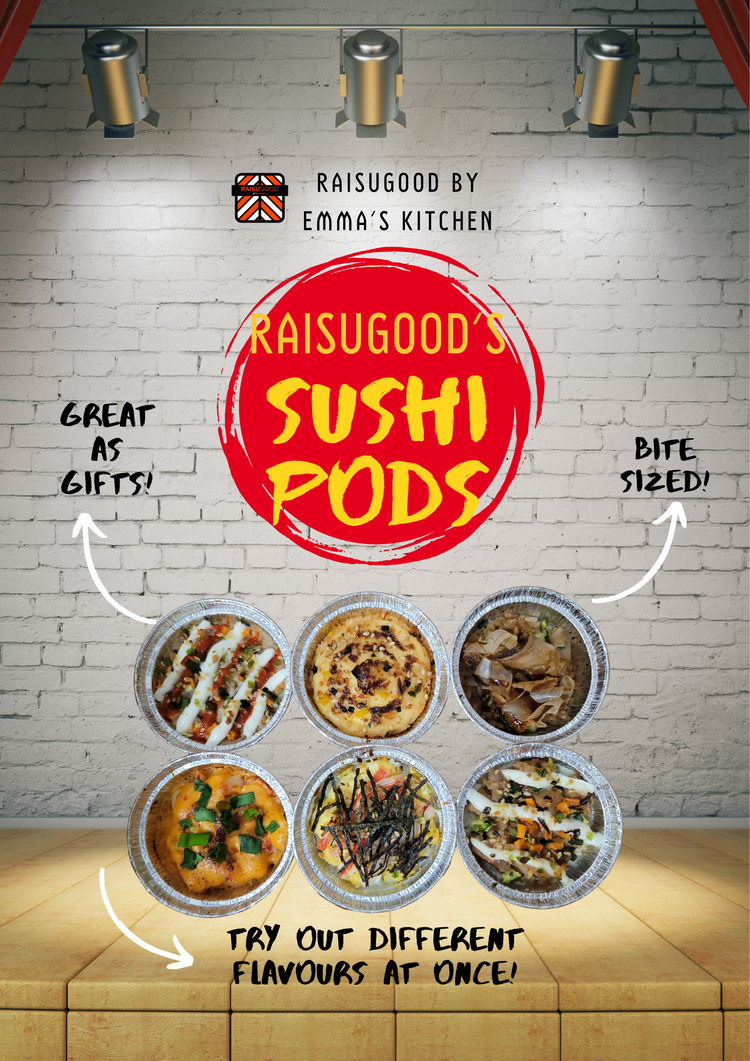 Sushi Pods (6-96pcs) – Raisugood X Emma's Halal Kitchen