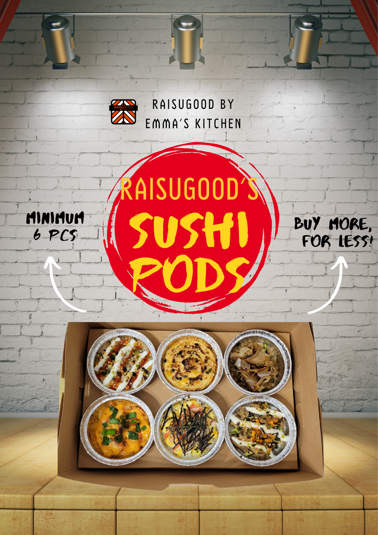 Sushi Pods (6-96pcs) – Raisugood X Emma's Halal Kitchen